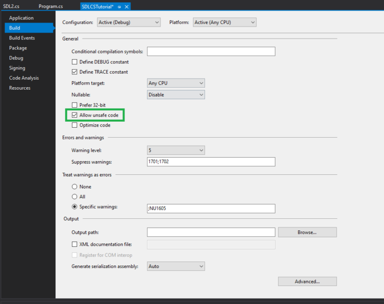 C# SDL Tutorial – Part 1 Setup – Jeremy Sayers