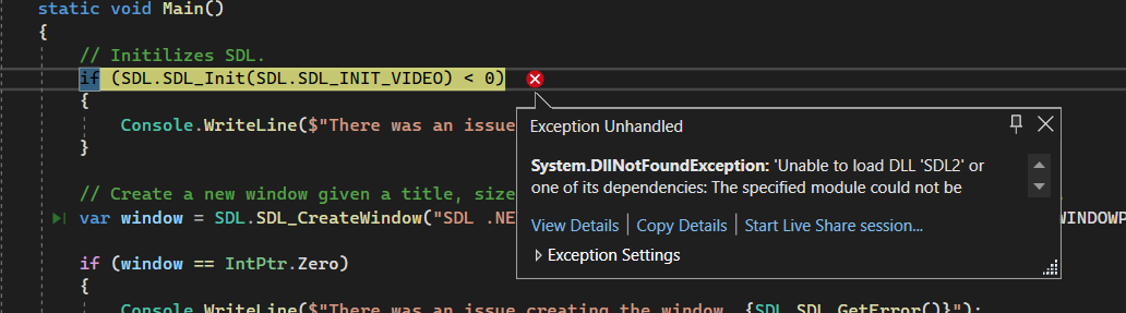 C# SDL Tutorial – Part 1 Setup – Jeremy Sayers